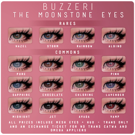 Second Life Marketplace - [Buzz] Moonstone Eyes - Lavender